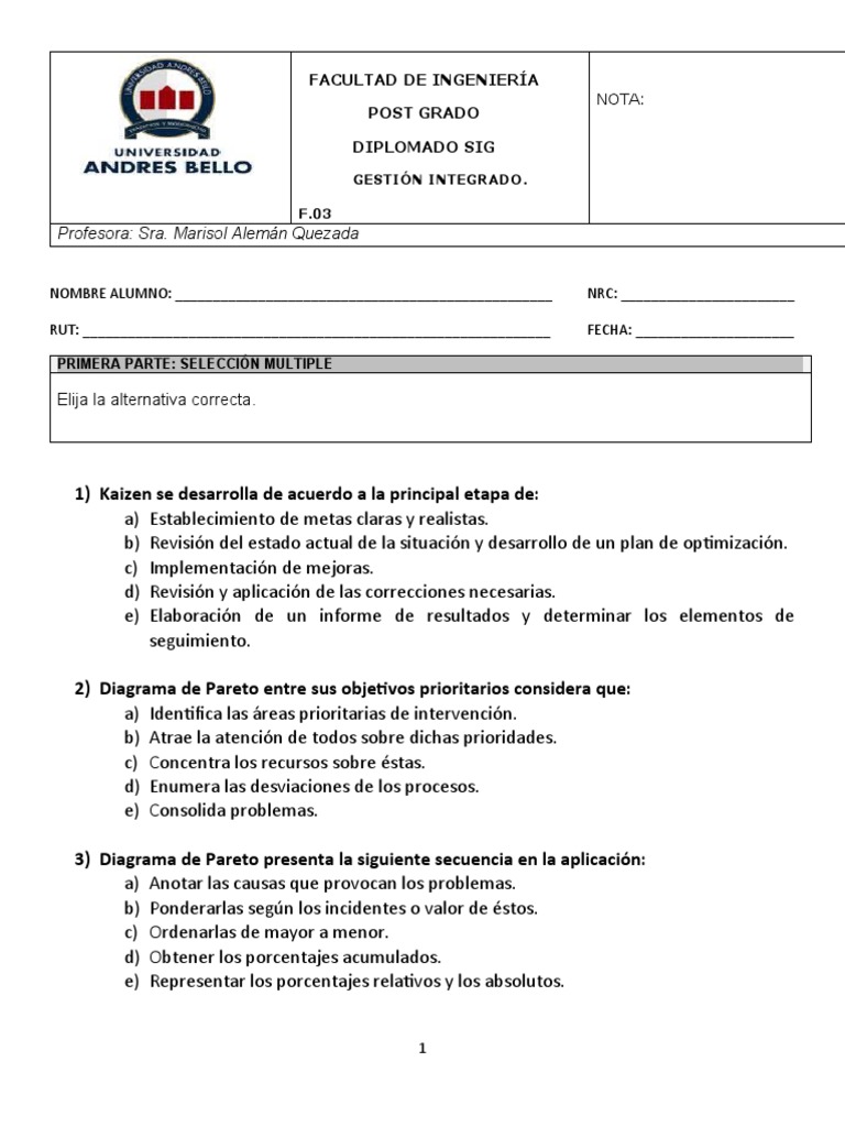 F03 Control | PDF | Six Sigma | Business