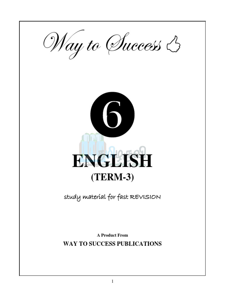 6th English Term 3 Study Guide by Way To Success | PDF