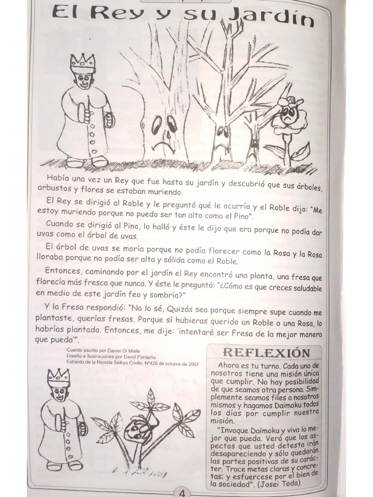 Cuento El Rey y Su Jardin | PDF