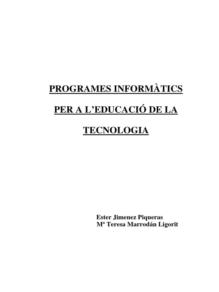 Programes TIC Educatius TEC | PDF