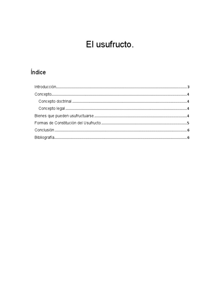 Usufructo | PDF