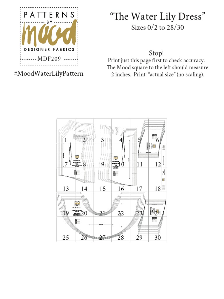 Water Lily Dress Pattern Guide | PDF | Clothing | Fashion