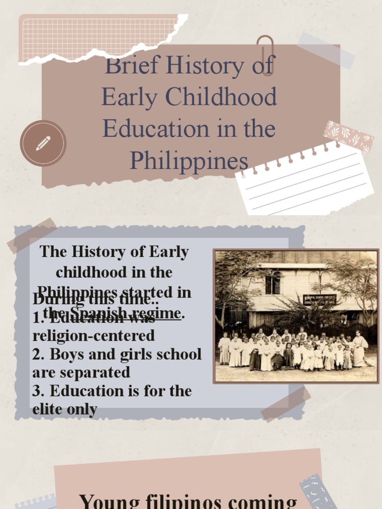 Brief History of Early Childhood Education in The Philippines | PDF | Kindergarten | Preschool