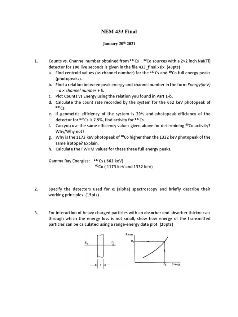 433 Final 2021 | PDF | Science | Radiation