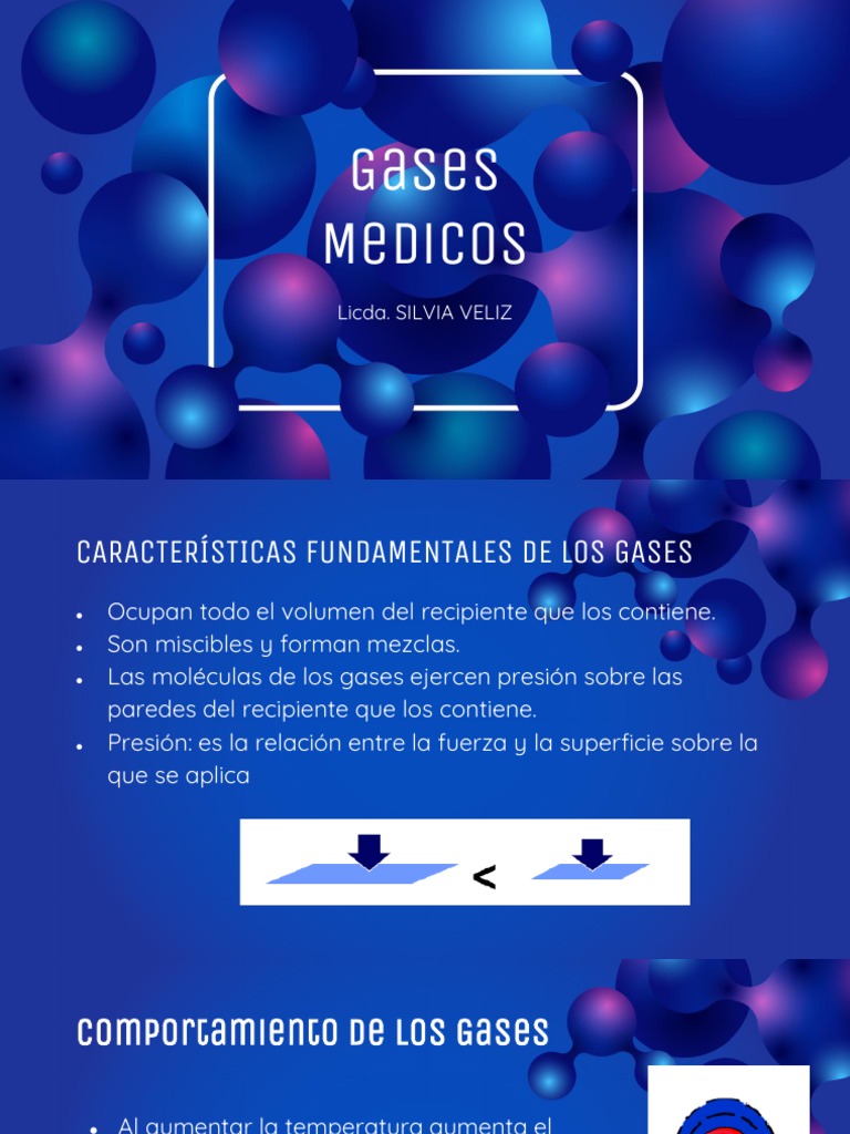 Características y Usos de Gases Médicos | PDF | Gases | Oxígeno