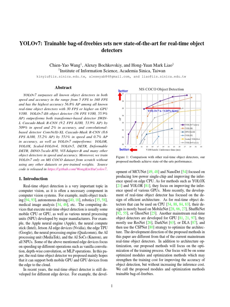 Yolov 7 | PDF | Deep Learning | Computing