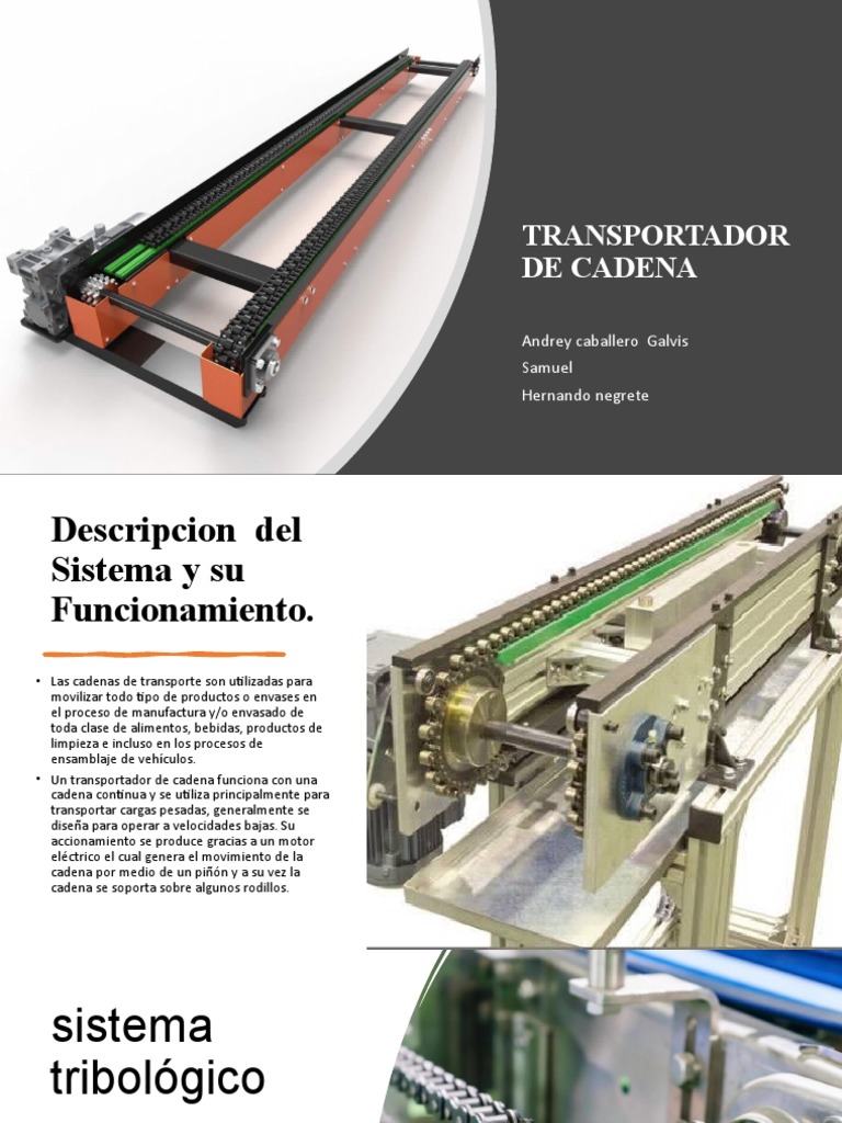 Transportador de Cadena | PDF | Engranaje | Lubricación
