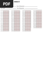 OMR Sheet for 50 Questions PDF | PDF