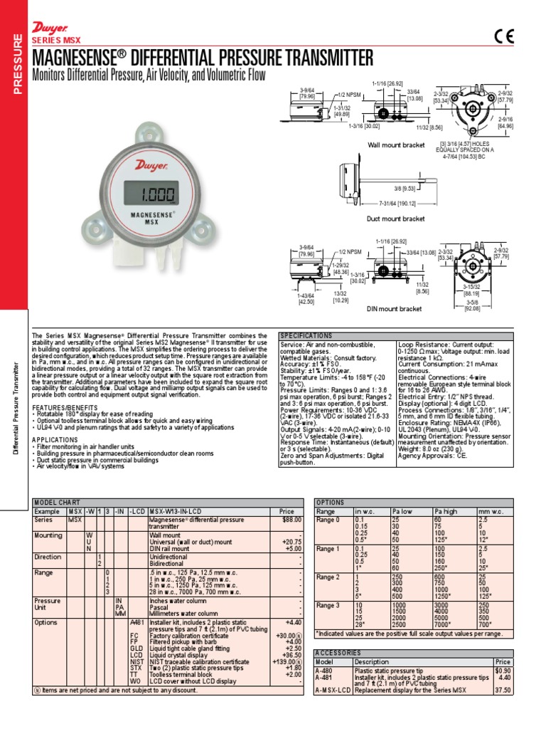 MSX Series Magnesense Datasheet | PDF