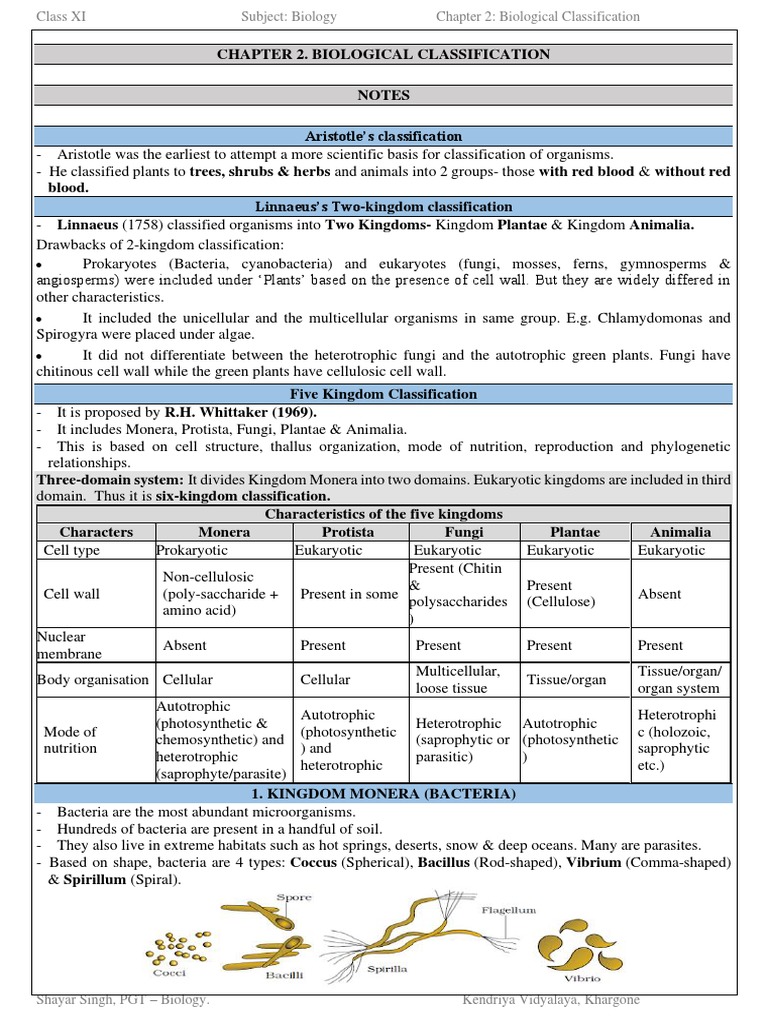 Chapter 2 Biological Classification | PDF | Virus | Fungus