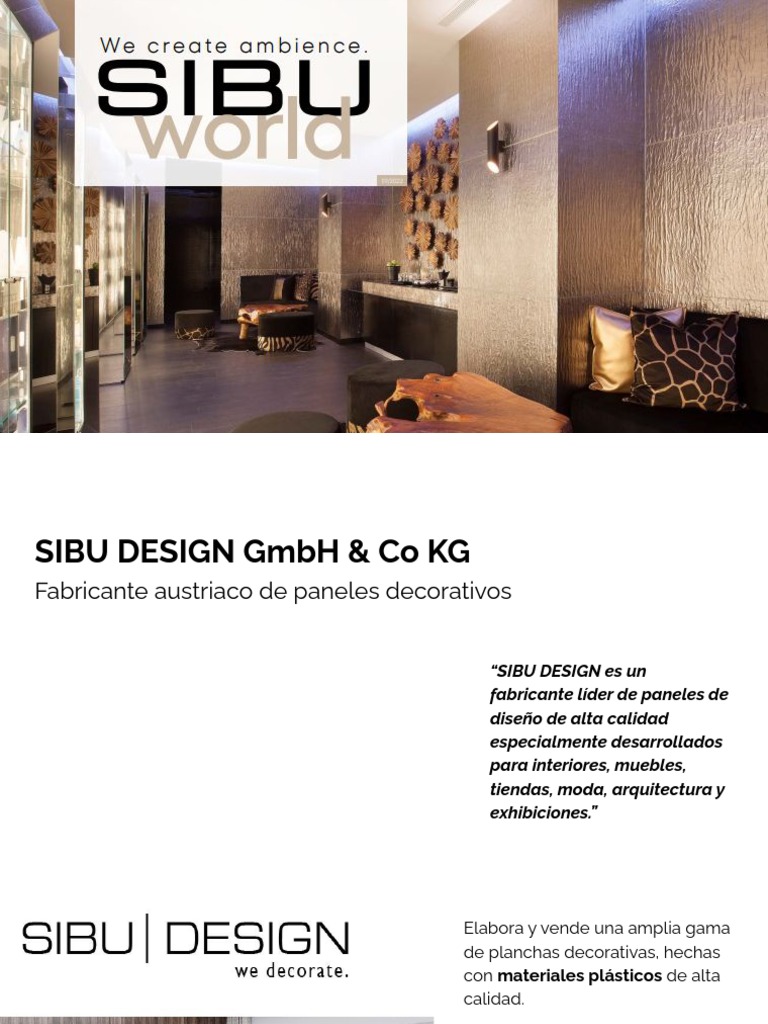Paneles Decorativos SIBU DESIGN | PDF | Madera | Materiales