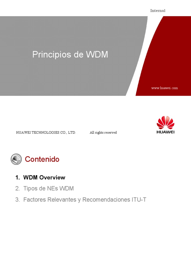 1 - Principios de WDM | PDF | Multiplexación por División de Longitud ...