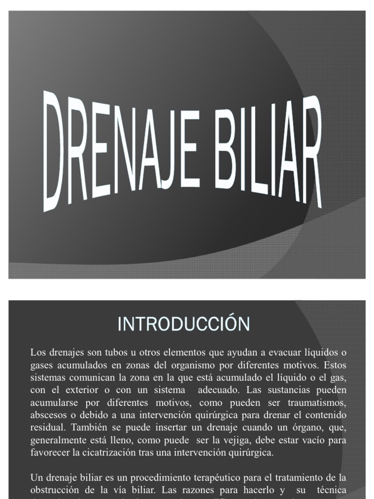 Drenaje Biliar | PDF | Bilis | Hígado