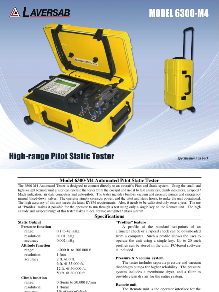 Model 6300 M4 Datasheet | PDF | Airspeed | Equipment
