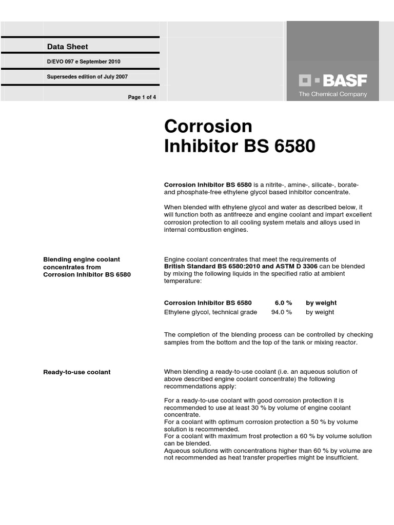 Engine Coolant Blending Guide | PDF | Chemical Substances | Materials
