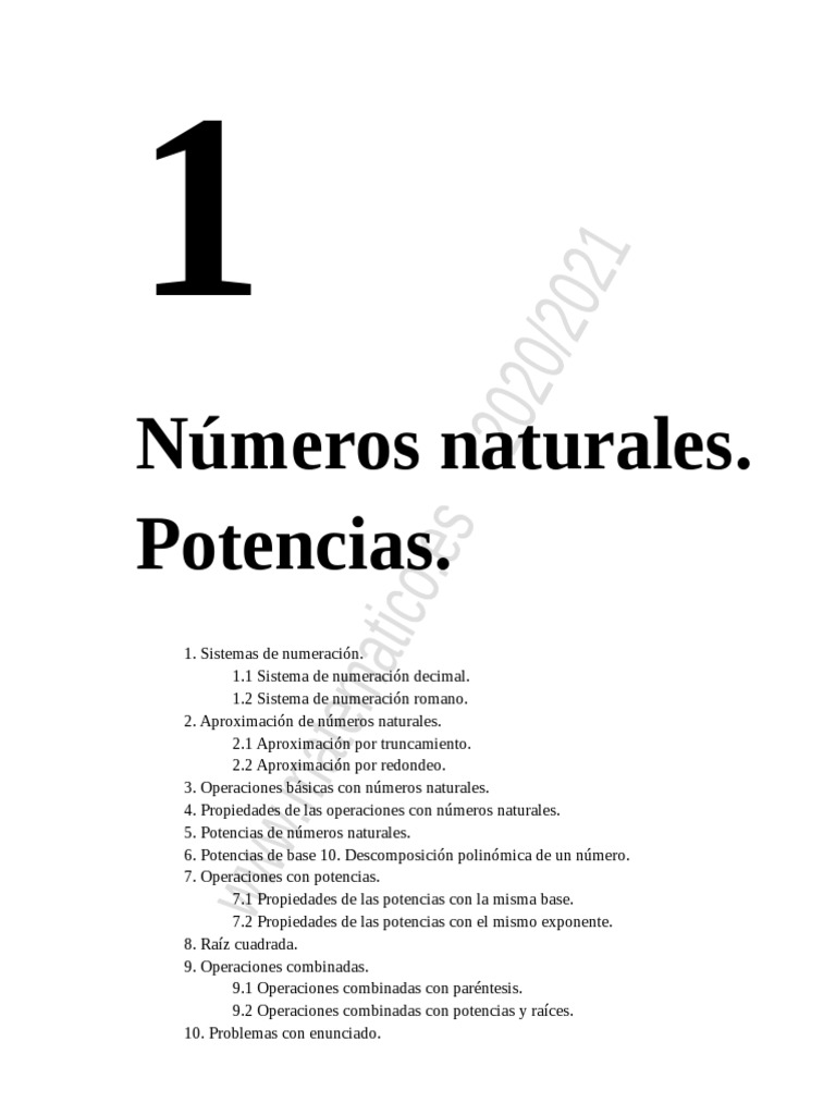 Matematico - Es 1eso T1 Naturales Potencias | PDF | Exponenciación | Multiplicación