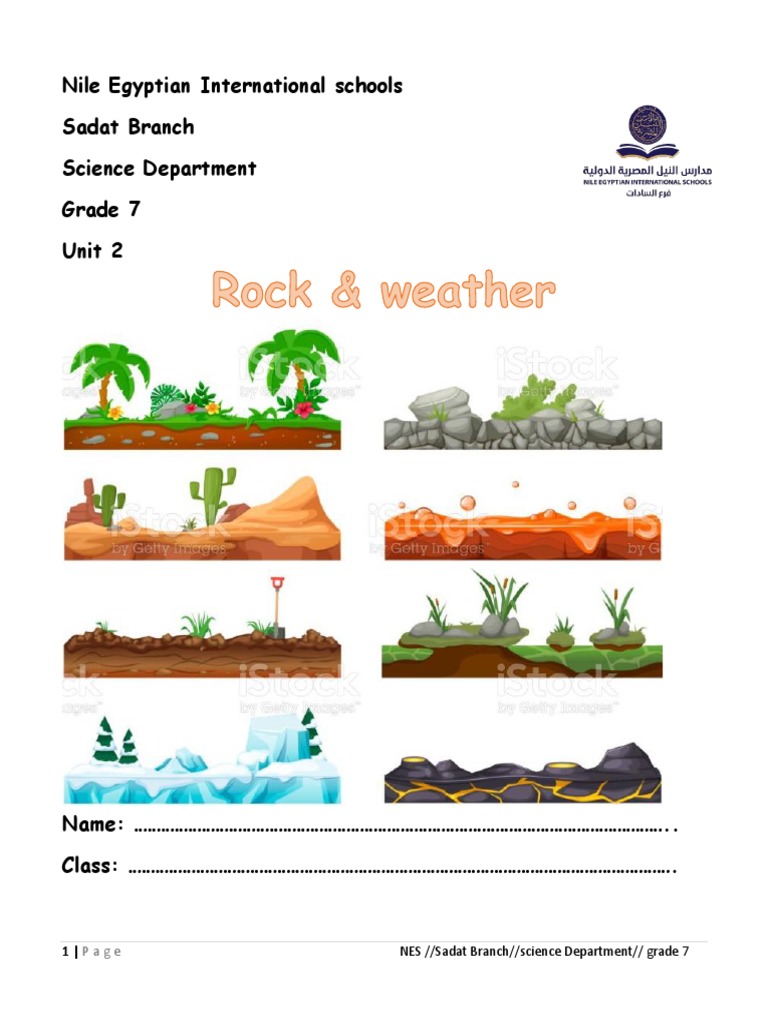 Grade 7 Unit 2 (1) Study Sheet Part 1 | PDF | Rock (Geology ...