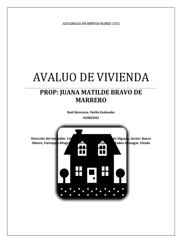 Avaluo de Vivienda | PDF | Venezuela