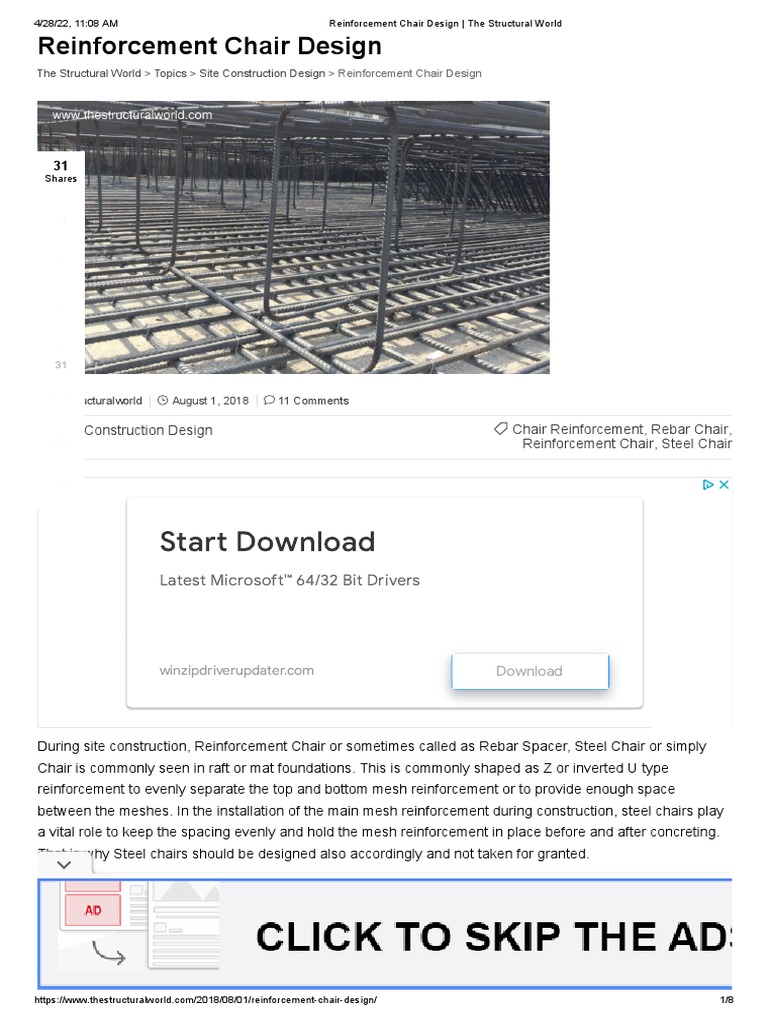 Reinforcement Chair Design - The Structural World | Download Free PDF ...