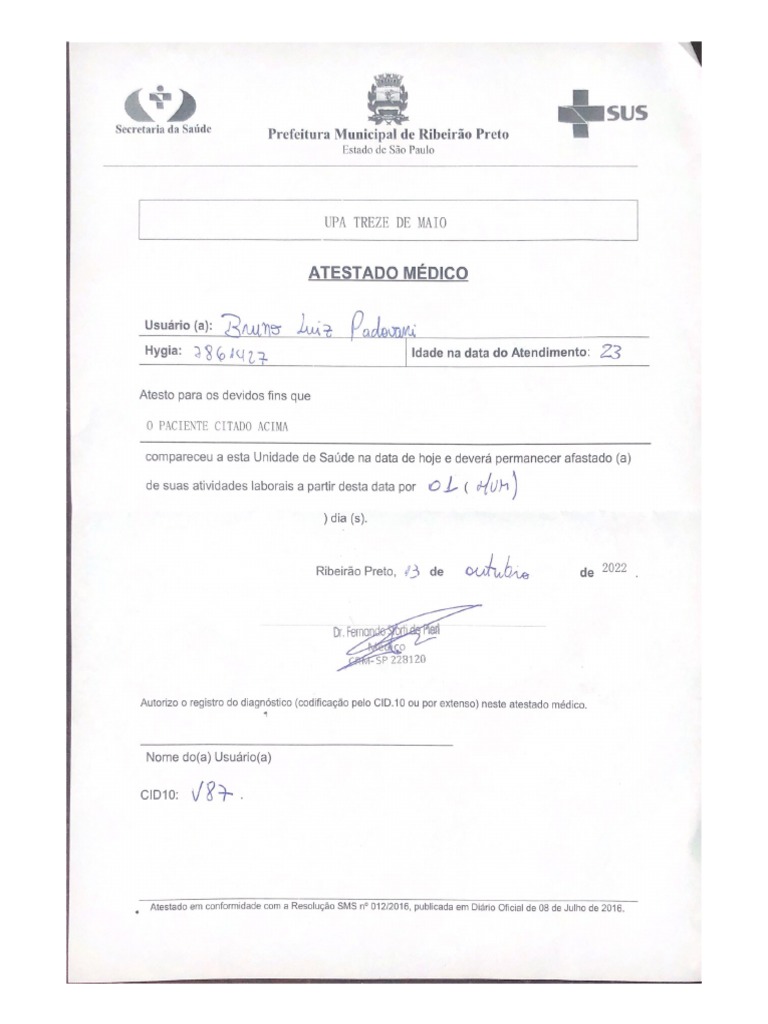 Atestado | PDF