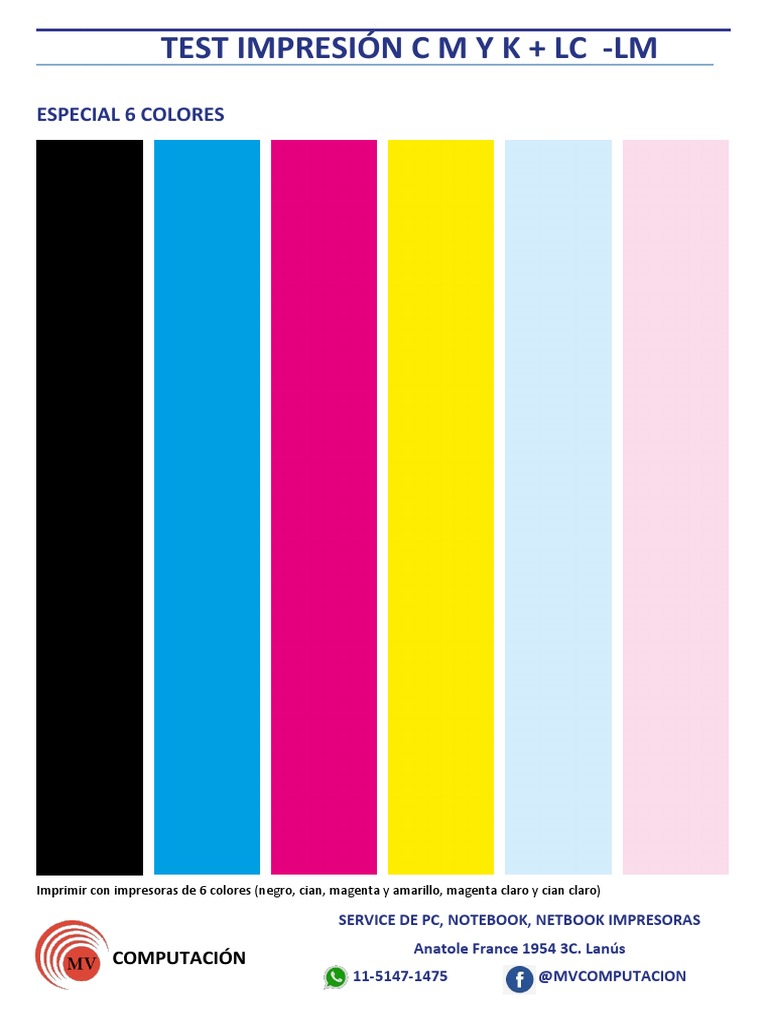 Test Impresora 6 Colores | PDF