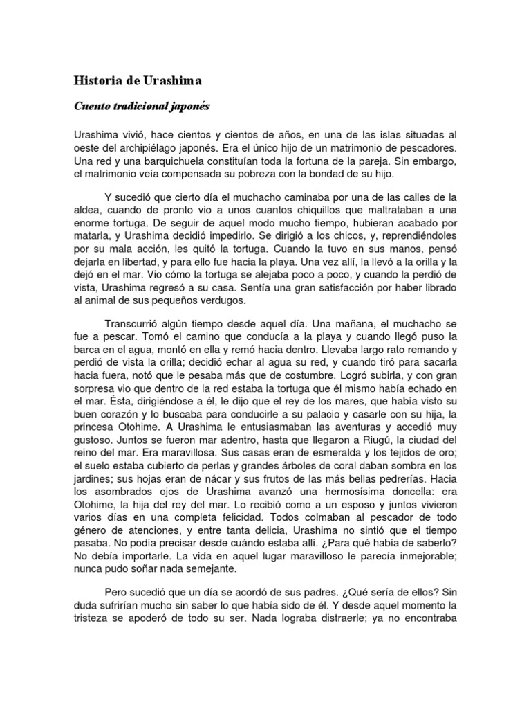 La Leyenda de Urashima Taro | PDF | Ocio