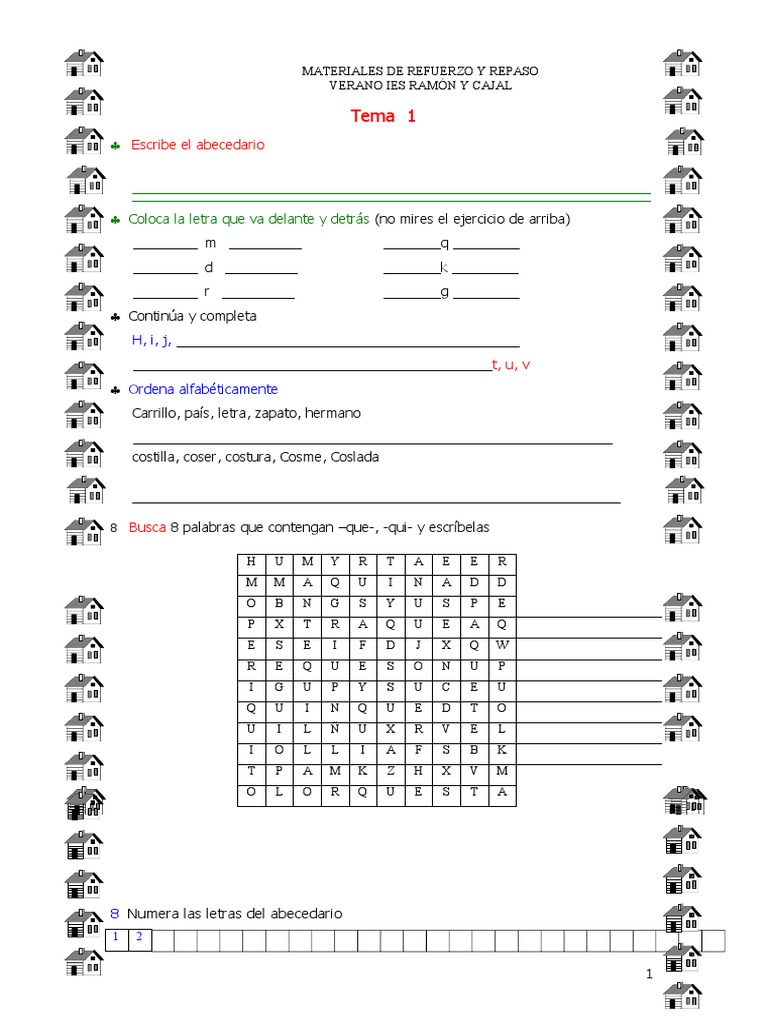 Repaso Verano Lengua | PDF | Asunto (gramática) | Verbo