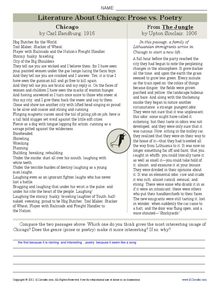 Literature About Chicago - HW | PDF