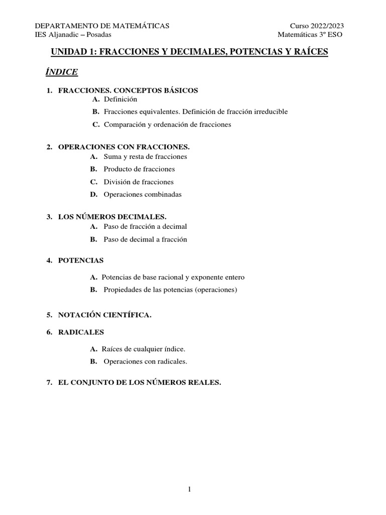 3ESO UD1 Teoría | PDF | Números | Multiplicación