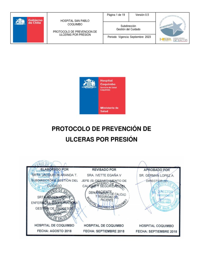 Protocolo Prevencion de UPP Modificacion 21 04 21 | PDF | Hospital | Colchón