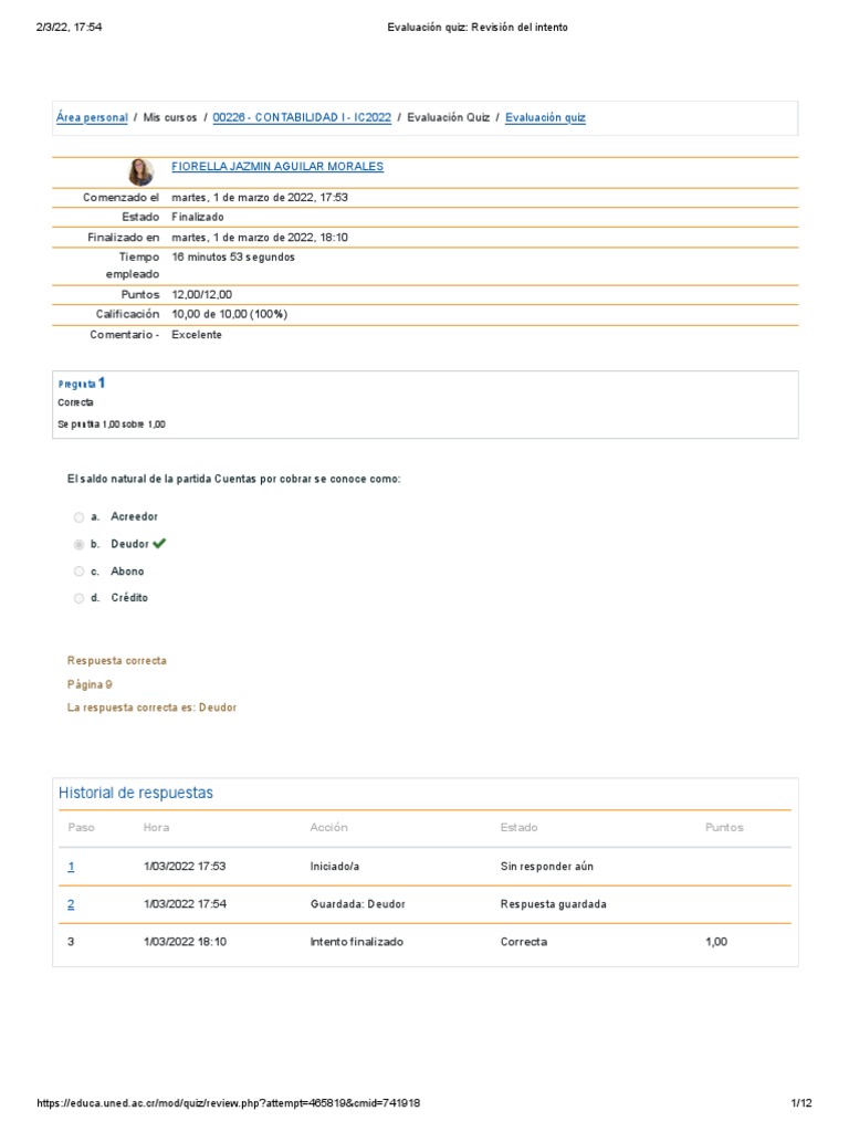 Quiz Contabilidad 1 2022-1 Num3 | PDF | Contabilidad | Corporaciones