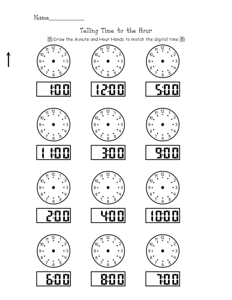 Telling Time: Hour and Minute Hands | PDF | Teaching Methods ...