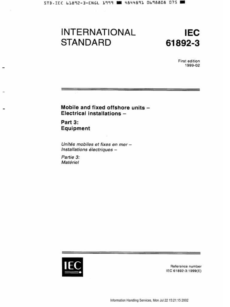 Iec 61892-3 | PDF