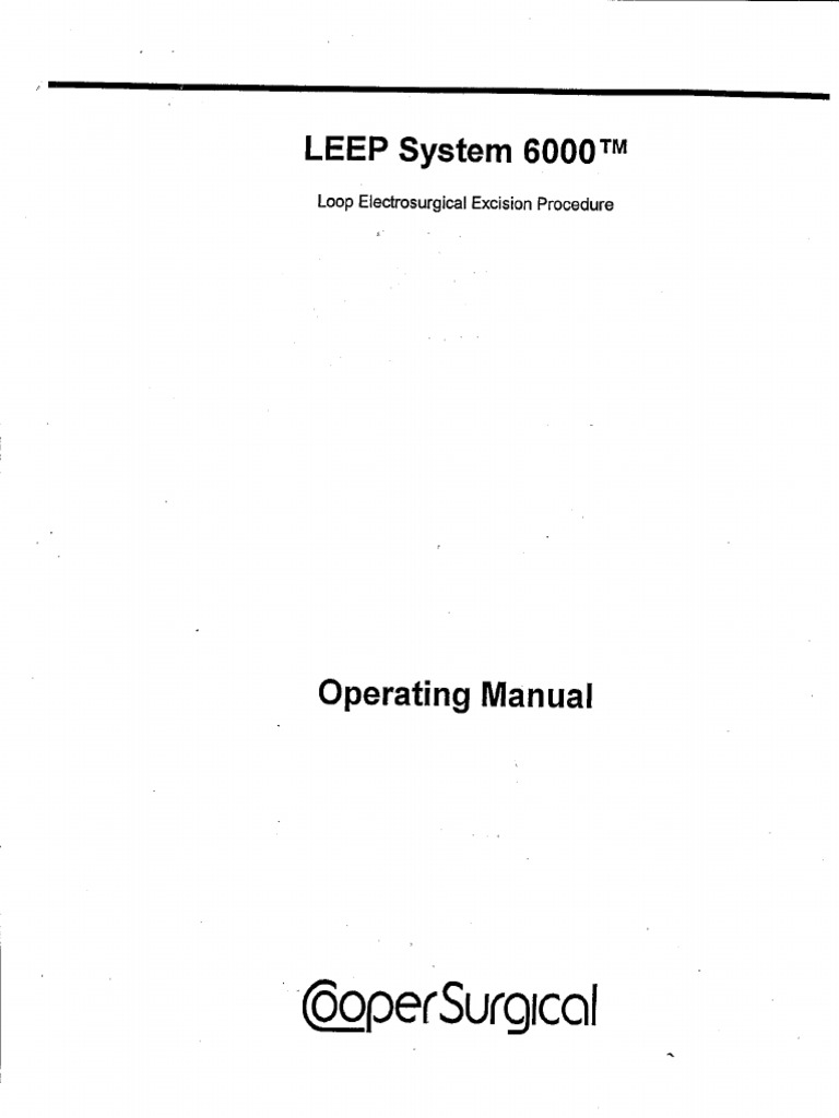 LEEP System 6000 Directions For Usee | PDF