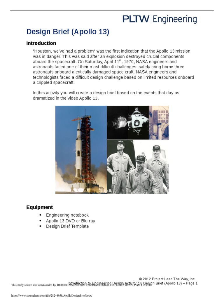 Apollo Design Brief | PDF