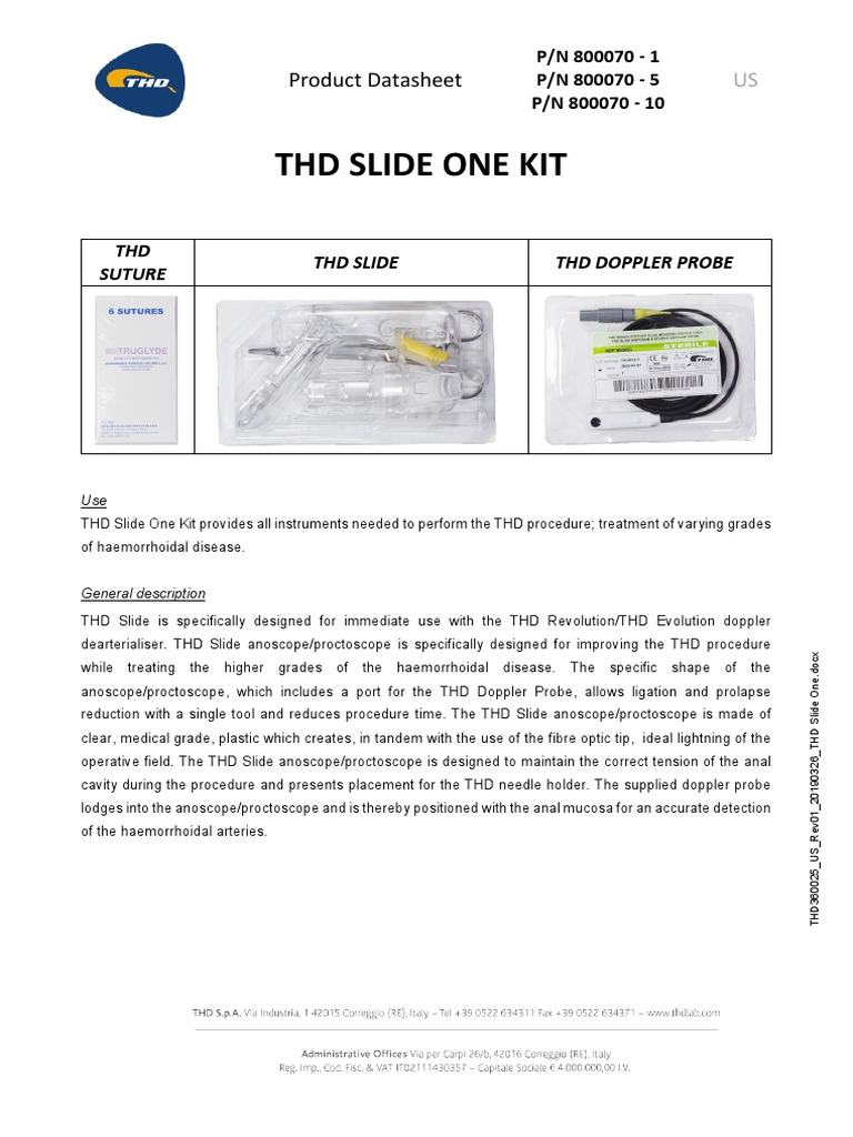 THD Slide One | PDF | Hemorrhoid | Surgical Suture