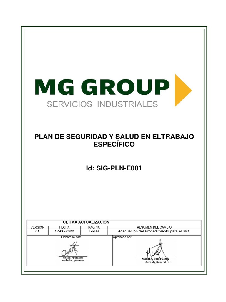 SIG-PLN-001 Plan de SST - MA | Descargar gratis PDF | Emergencia | Business