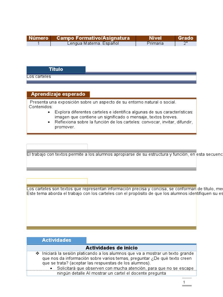 Creación de Carteles para 2° Grado | PDF | Evaluación | Aprendizaje