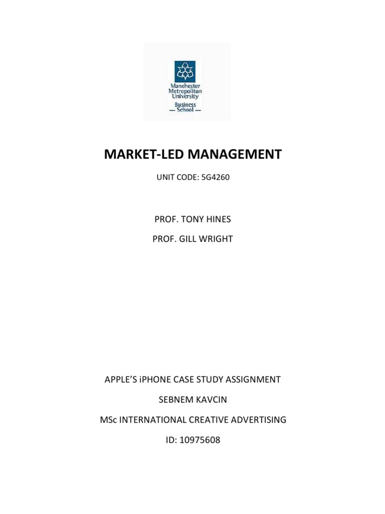 Iphone Case Study Assignment - MARKET LED Management | PDF | I Phone ...