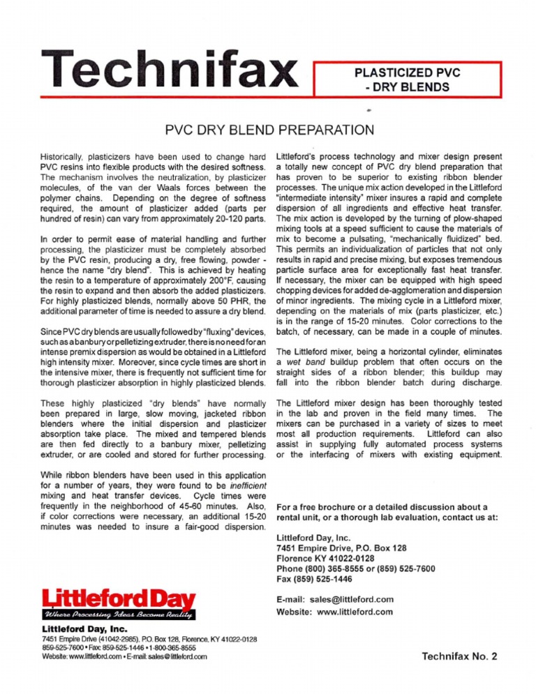 02 New Concept in PVC Dry Blend Preparation | PDF | Polyvinyl Chloride ...