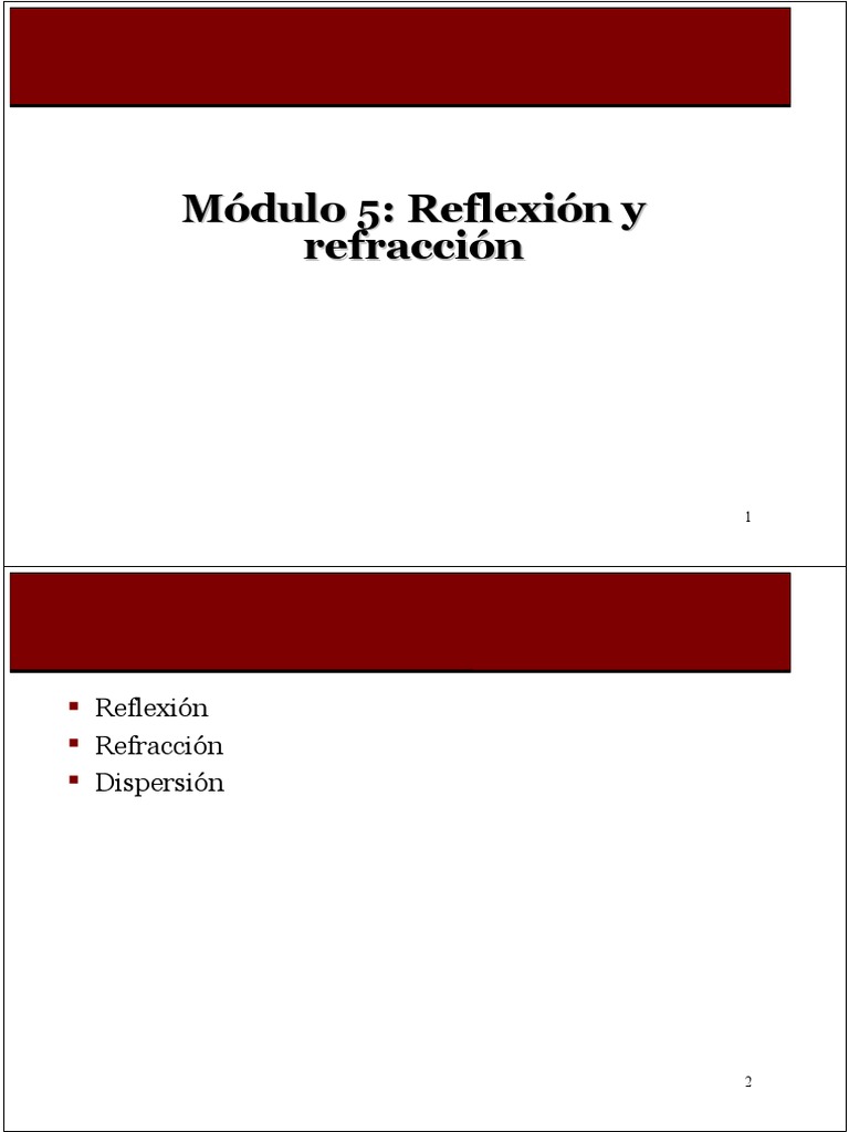 18 - Reflexion y Refraccion | PDF | Refracción | Reflexión (Física)