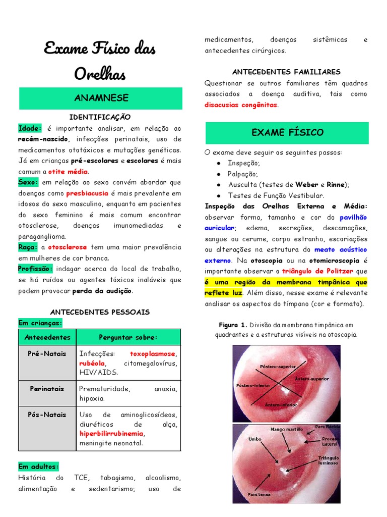 SEMIOLOGIA Exame Clínico Das Orelhas-Mesclado-Páginas-Excluídas | PDF