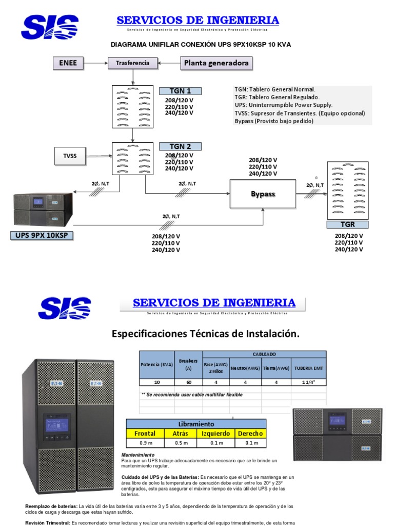 Diagrama de Conexión UPS 9PX10KSP KVA 2021 | Descargar gratis PDF | Ingenieria Eléctrica ...