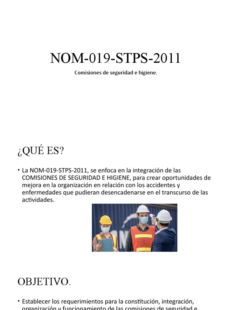 Nom 019 STPS 2011 | PDF | Valores | Ciencias de la Salud