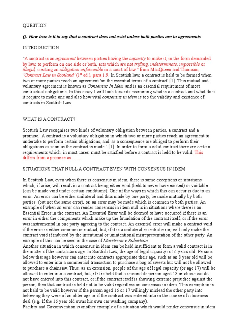 Contract Essay Draft 1 | Contract Law | Virtue