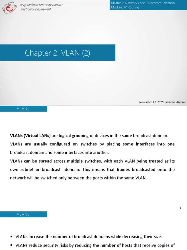 M1 Telecom-VLAN Suite | Download Free PDF | Computer Network | Computer Science