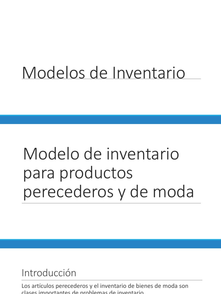 7G. Modelos de Inventario - Perecederos | PDF | Inventario | Al por menor