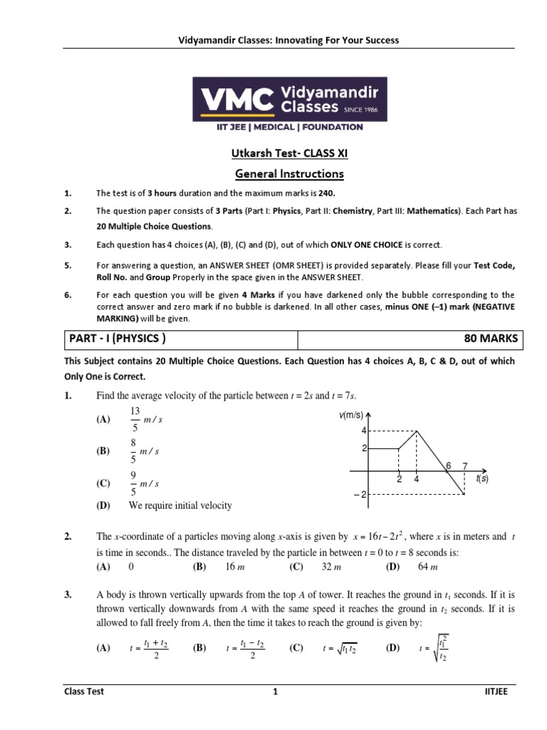 Utkarsh Paper Class XI 17.10.2022 | PDF | Ion | Force