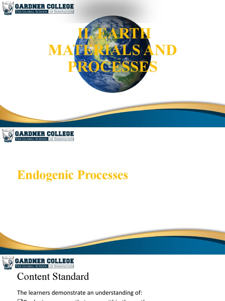 Lesson 5. Endogenic Processes | PDF | Volcanism | Fault (Geology)