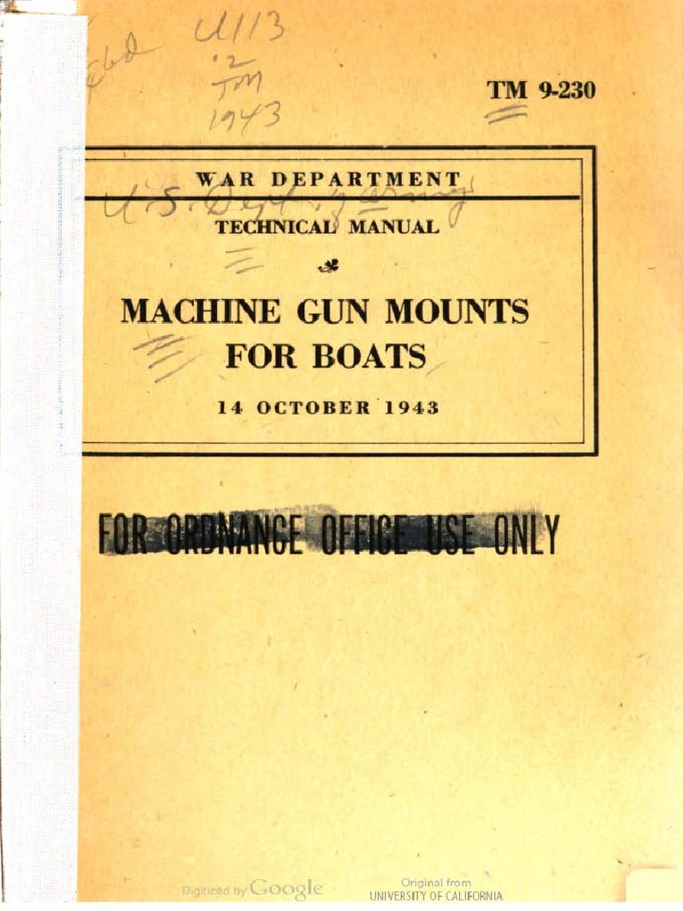 TM 9 230 001 Machine Gun Mounts 1943 | PDF | Equipment | Ballistics